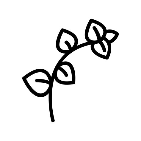 Leaf Of Spicy Oregano Herb Icon Vector Outline Illustration 9764591