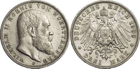 Kaiserreich W Rttemberg Mark F Wilhelm Ii Bis