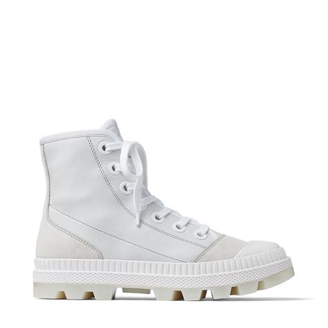 Jimmy Choo Cuir Nappa Nappa Leather High Top Sneakers Suede High