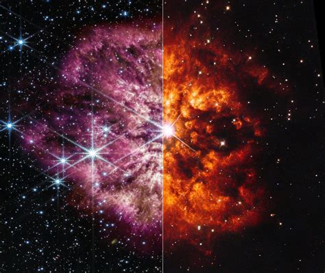 Webb And Hubble Showcase Wolf Rayet 124 Slider Tool ESA Webb