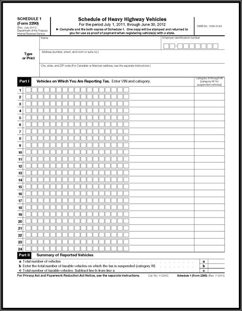 Irs Form 2290 Printable 2024