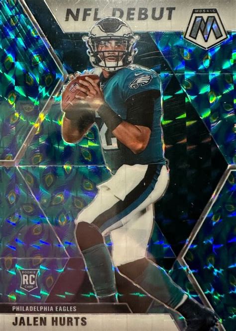 Jalen Hurts 2020 Mosaic 265 NFL Debut Choice Peacock SSP PSA 10