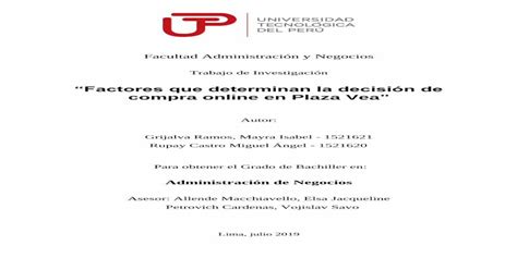 Factores que determinan la decisión de compra online en PDF