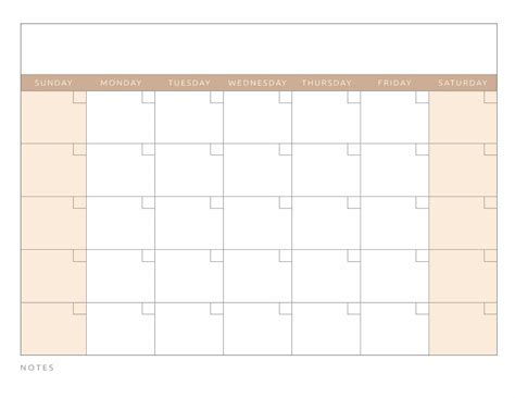 Printable Blank Calendar Templates World Of Printables Printable