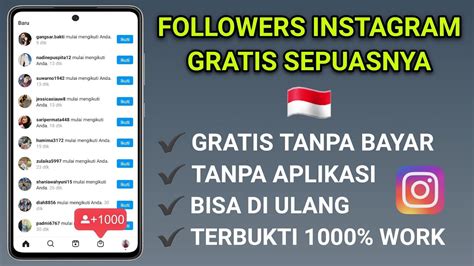 Followers IG Gratis Akun Indonesia Cara Menambah Followers Instagram