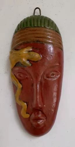 Mascara De Barro Figura Prehispanica Artesania Mexicana Y017 En Venta