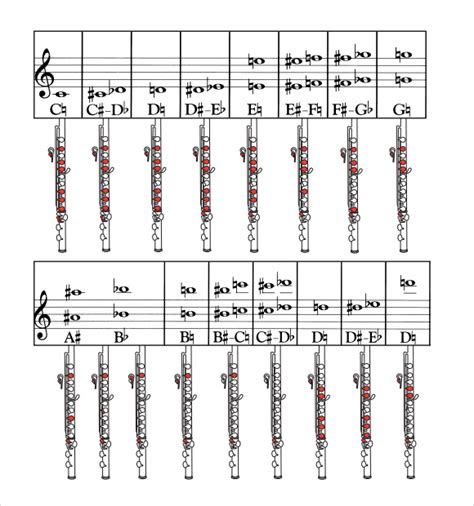 FREE 21 Sample Flute Fingering Chart Templates In PDF MS Word