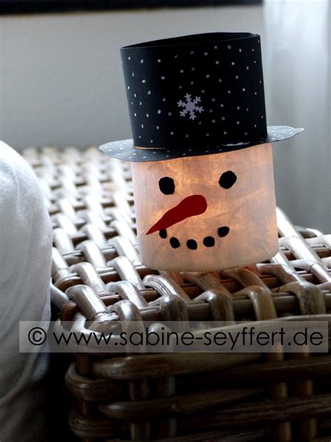 DIY Basteln Upcycling Mit Kindern Ein Leuchtender Schneemann Wir