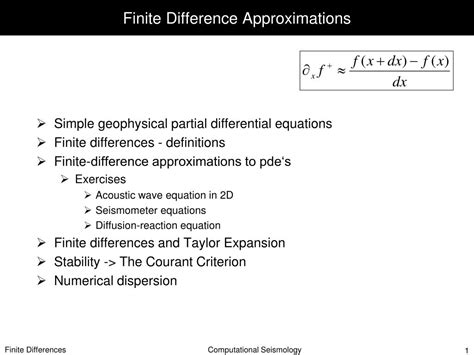 ppt finite difference approximations powerpoint presentation free download id 159771