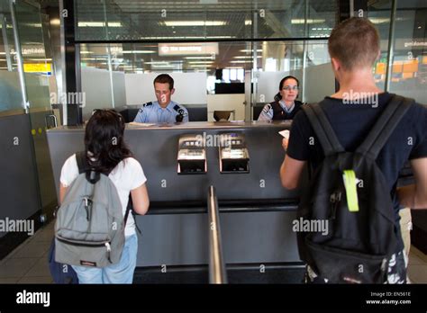 Passport Control At Schiphol Airport Stock Photo Alamy