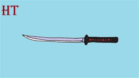 How To Draw A Samurai Sword Easy Step By Step YouTube