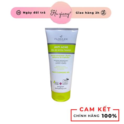 Sữa Rửa Mặt Floslek Dạng Gel Cho Da Nhờn Mụn Anti Acne Bacterial Face