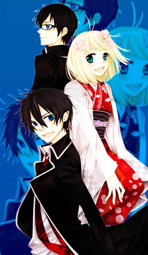 Okumura Rin Okumura Yukio And Moriyama Shiemi Ao No Exorcist Drawn