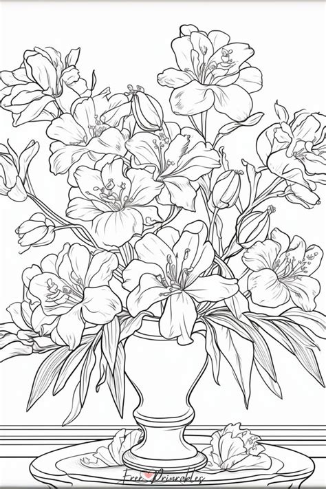 Flower Coloring Pages I Free Printable I Flower Coloring Pages For