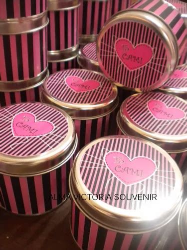 Souvenir 15 Años Latas Personalizadas Carameleras Pack X 10 en venta en
