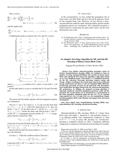 pdf an adaptive two stage algorithm for ml and sub ml decoding of binary linear block codes