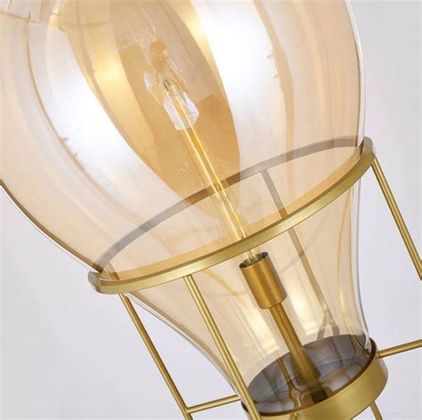 Casa Padrino Luxus Stehleuchte Bernstein Gold Ø 50 x H 158 cm