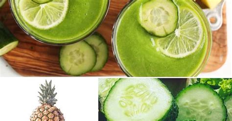 Batido de piña y pepino para adelgazar Receta de Mis Smoothies Cookpad