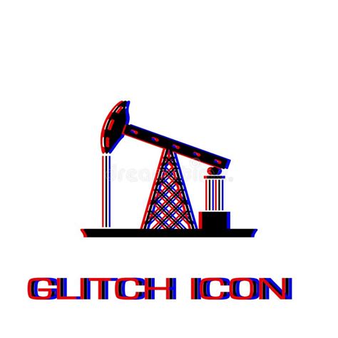 Plano Del Icono De La Plataforma Petrolera Ilustraci N Del Vector