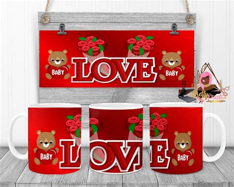 Valentines Day Mug Sublimation 11oz Coffee Mug PNG Files Sublimation