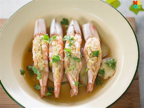 Steamed Prawns With Garlic Recipe