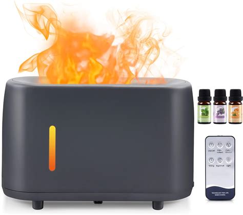 UBEGOOD Aroma Diffuser Mit Flammen Effekt 240ml Ultraschall