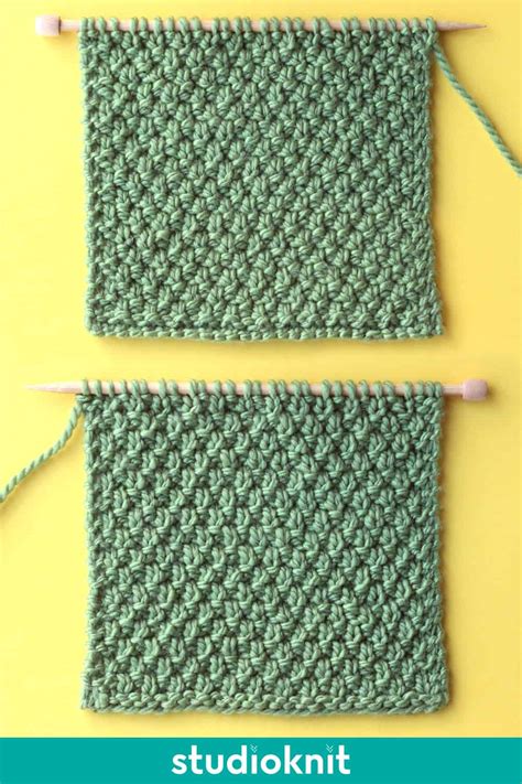 Irish Moss Stitch Knitting Pattern Studio Knit