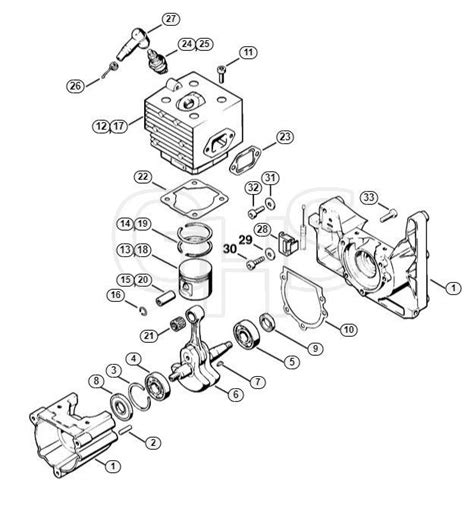 Genuine Stihl SR420 A Crankcase Cylinder GHS