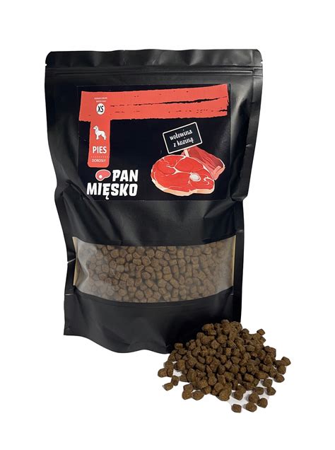 Pan Mięsko sucha karma dla psa wołowina z koziną XS 1kg 14765915267