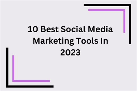Best Social Media Marketing Tools In