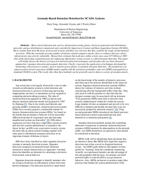 pdf anomaly based intrusion detection for scada systems alexander usynin
