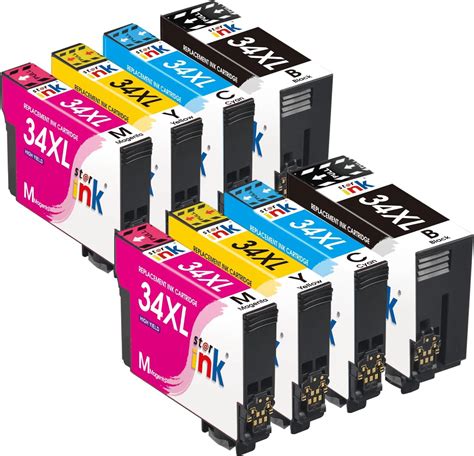 34XL Druckerpatronen für 34 34XL Patronen Multipack für Workforce Pro