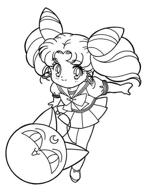 Coloriage Sailor Chibi Moon Chibiusa Tsukino télécharger et imprimer