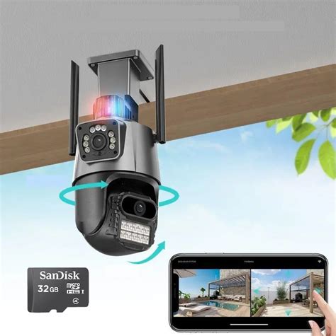 Уличная охранная поворотная Wi Fi камера наблюдения BESDER P10Q 8MP ЗУМ