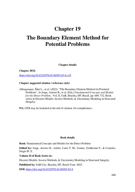 pdf the boundary element method for potential problems ariosto b jorge