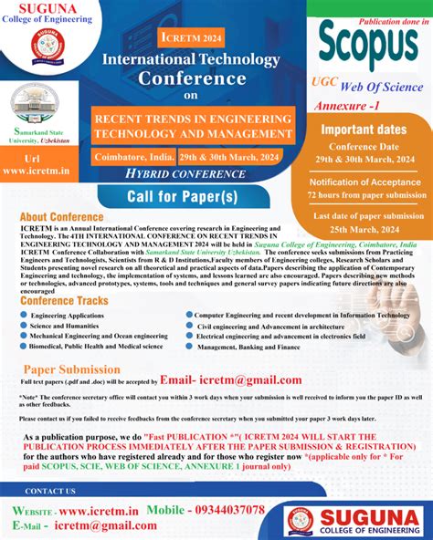 4 International Conference On Recent Trends In Engineering Technology