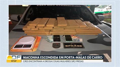Duas mulheres são presas maconha guardada em porta malas de carro