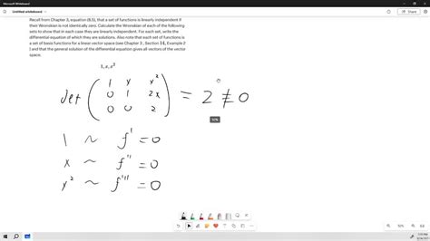 Find A Second Order Homogeneous Linear Differential Equation Whose