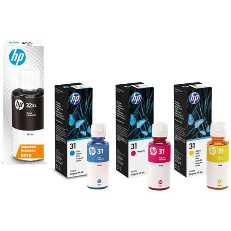 Original HP 32XL 31 CMYK Multipack High Capacity Ink Bottles 1VV24AE