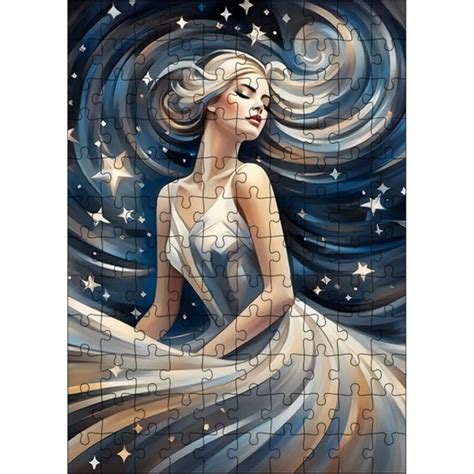 Karizma Tablo Ahşap Mdf Puzzle Yapboz Yıldızlar ve Beyaz Fiyatı