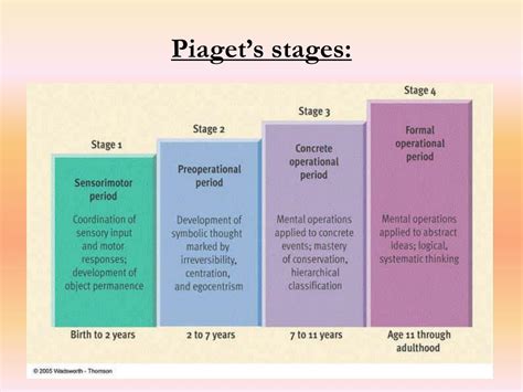 Piaget S Stages Of Cognitive Development Diagram Quizlet