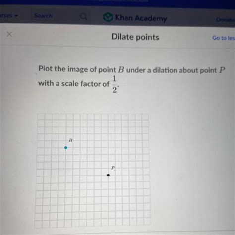 plot the image of point b under a dilation about point p with a scale factor of