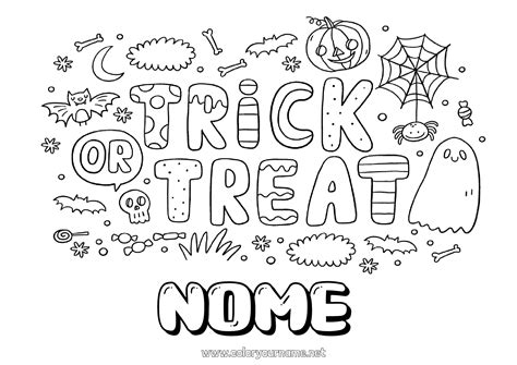 Pagina Da Colorare N Dolcetto O Scherzetto Halloween