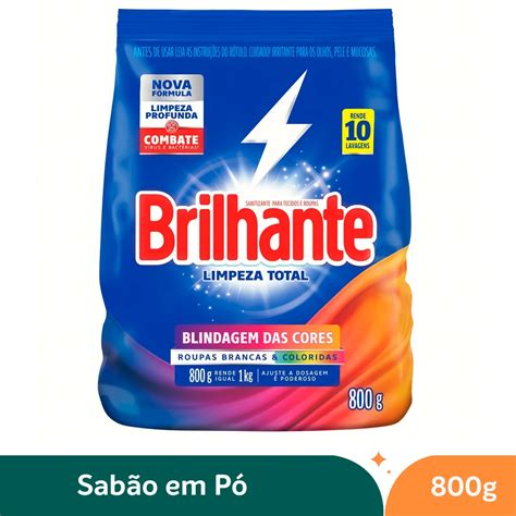 Sabão Em Pó Limpeza Total Brilhante 800g
