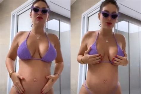 Virginia Fonseca posa de biquíni e brinca Meu peito tá caído sim