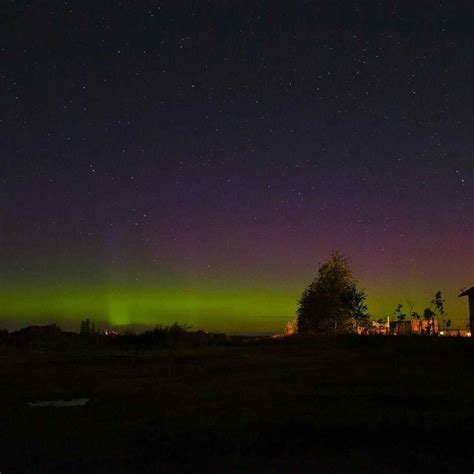 Zorza Polarna Widziana Z Okolic Skotnik Foto Tomasz Jaworski