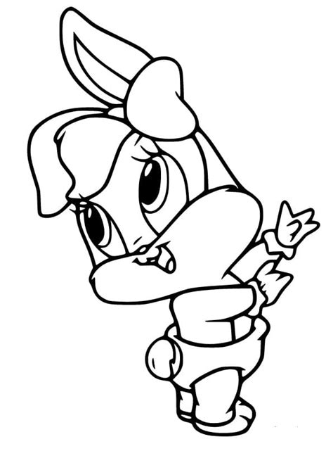 Dibujos de Bebé Lola Bunny para Colorear para Colorear Pintar e