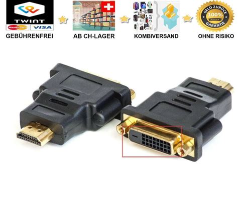 DVI HDMI Adapter DVI Buchse 24 1 DVI D Auf HDMI Stecker FULL Kaufen