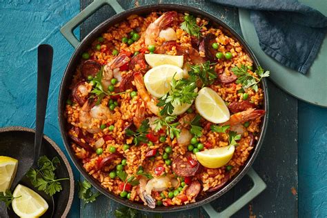 Easy One Pan Prawn And Chorizo Paella