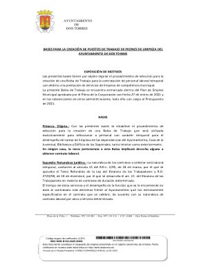 Completable En línea bases para la creacin de puestos de trabajo de